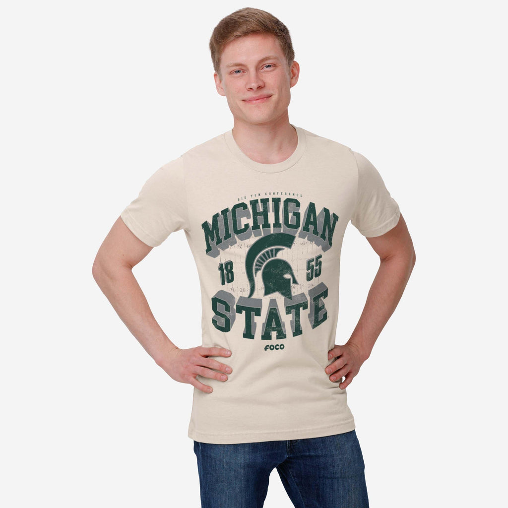 Michigan State Spartans Field Arched Wordmark T-Shirt FOCO
