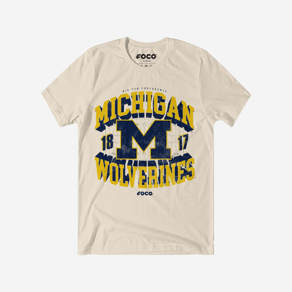 Michigan Wolverines Field Arched Wordmark T-Shirt FOCO