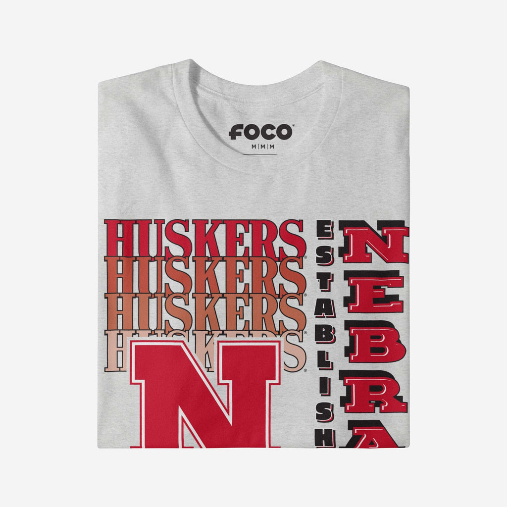 Nebraska Cornhuskers Gradient Wordmark T-Shirt FOCO