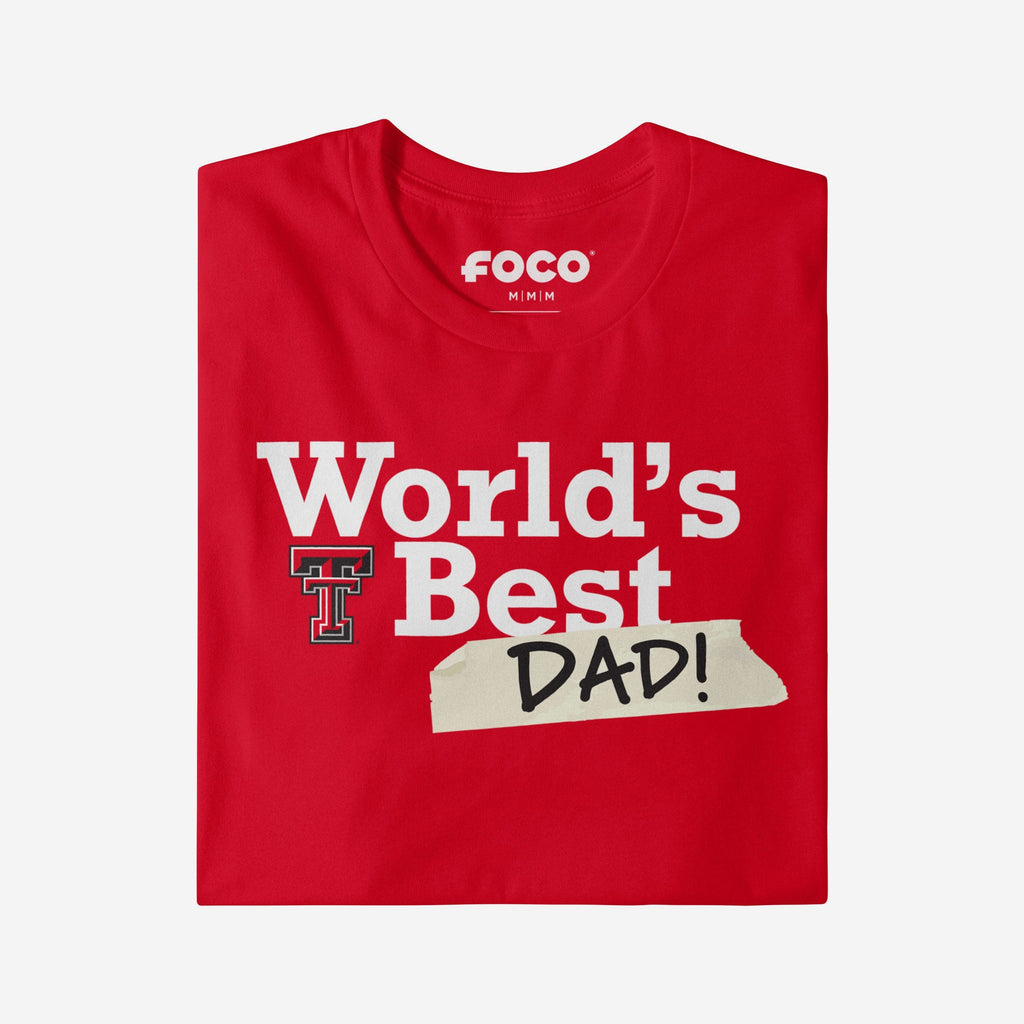 Texas Tech Red Raiders World's Best Dad T-Shirt FOCO