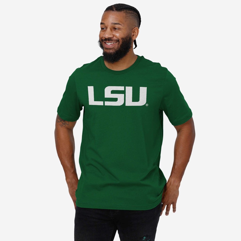 LSU Tigers White Logo T-Shirt FOCO
