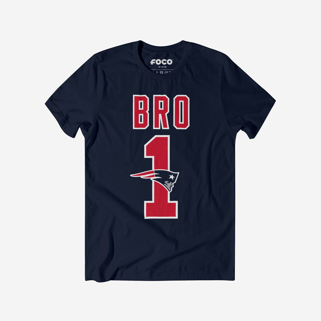 New England Patriots Number 1 Bro T-Shirt FOCO