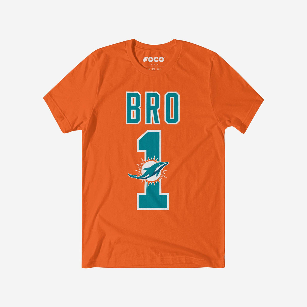 Miami Dolphins Number 1 Bro T-Shirt FOCO