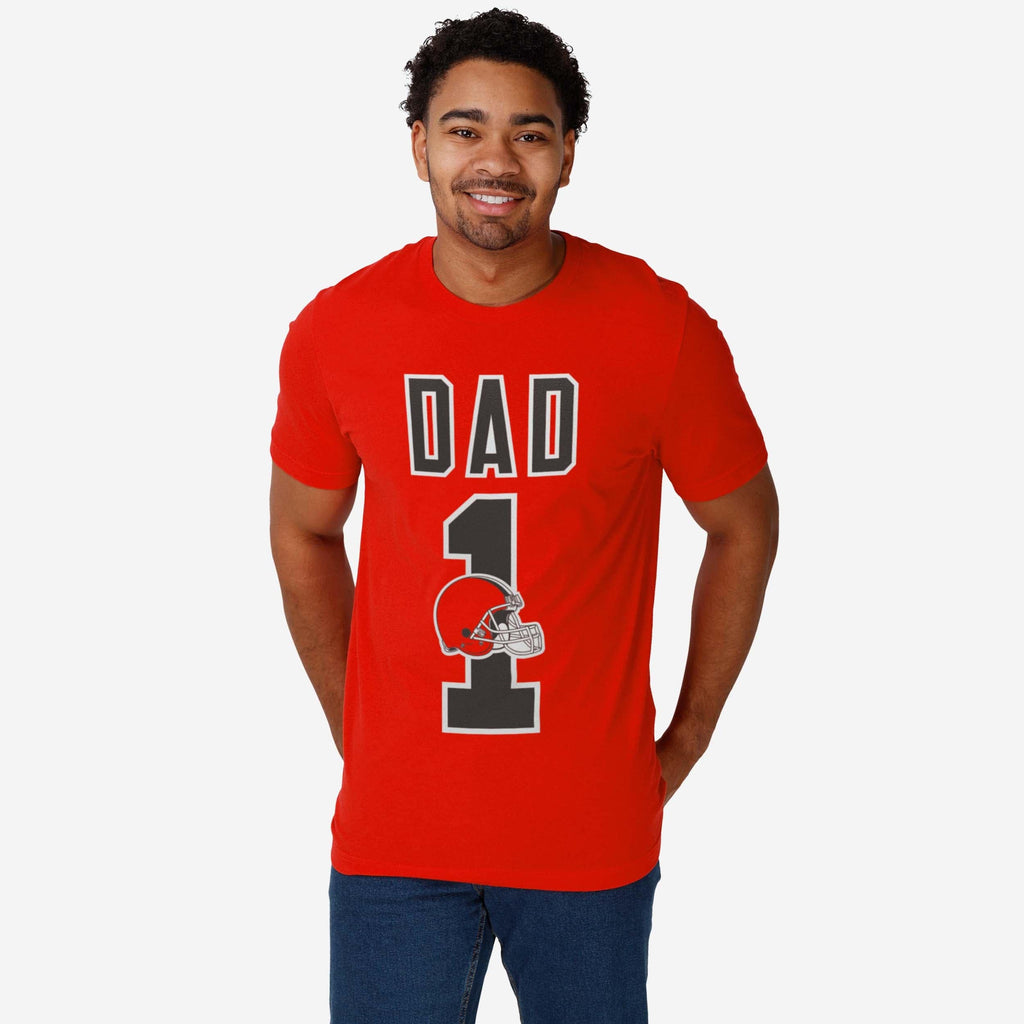 Cleveland Browns Number 1 Dad T-Shirt FOCO