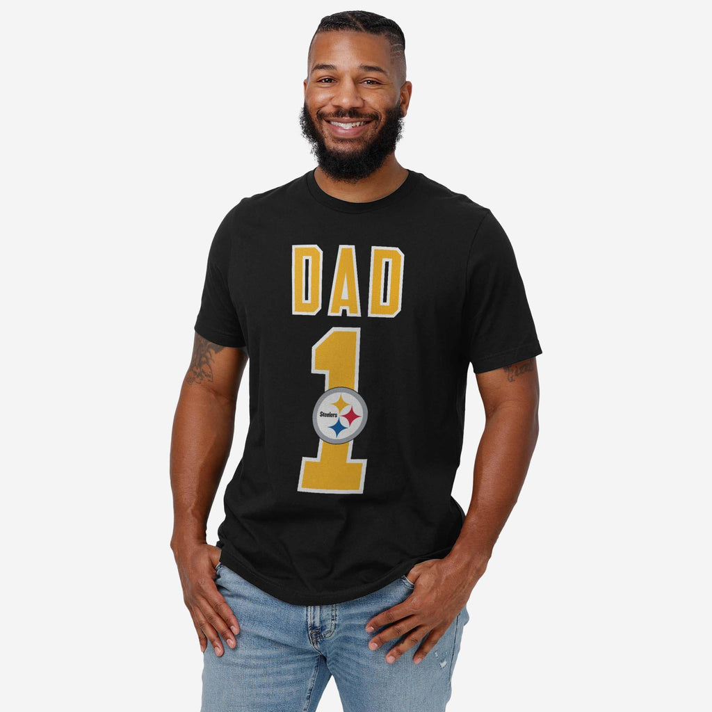 Pittsburgh Steelers Number 1 Dad T-Shirt FOCO