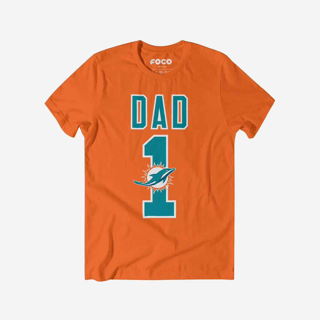 Miami Dolphins Number 1 Dad T-Shirt FOCO