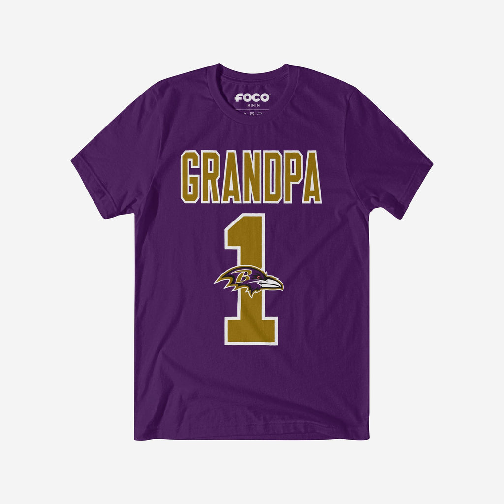 Baltimore Ravens Number 1 Grandpa T-Shirt FOCO