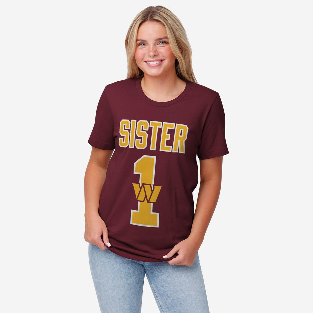 Washington Commanders Number 1 Sister T-Shirt FOCO