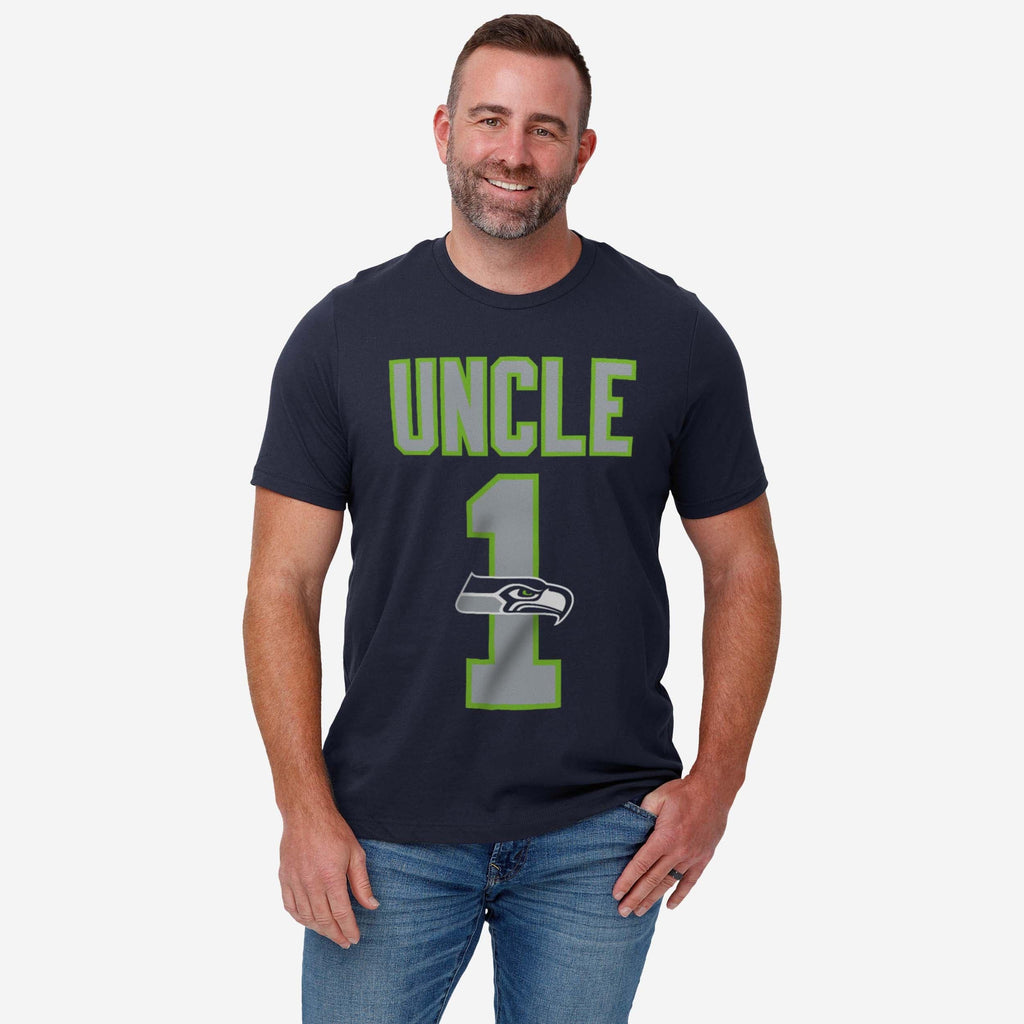 Seattle Seahawks Number 1 Uncle T-Shirt FOCO