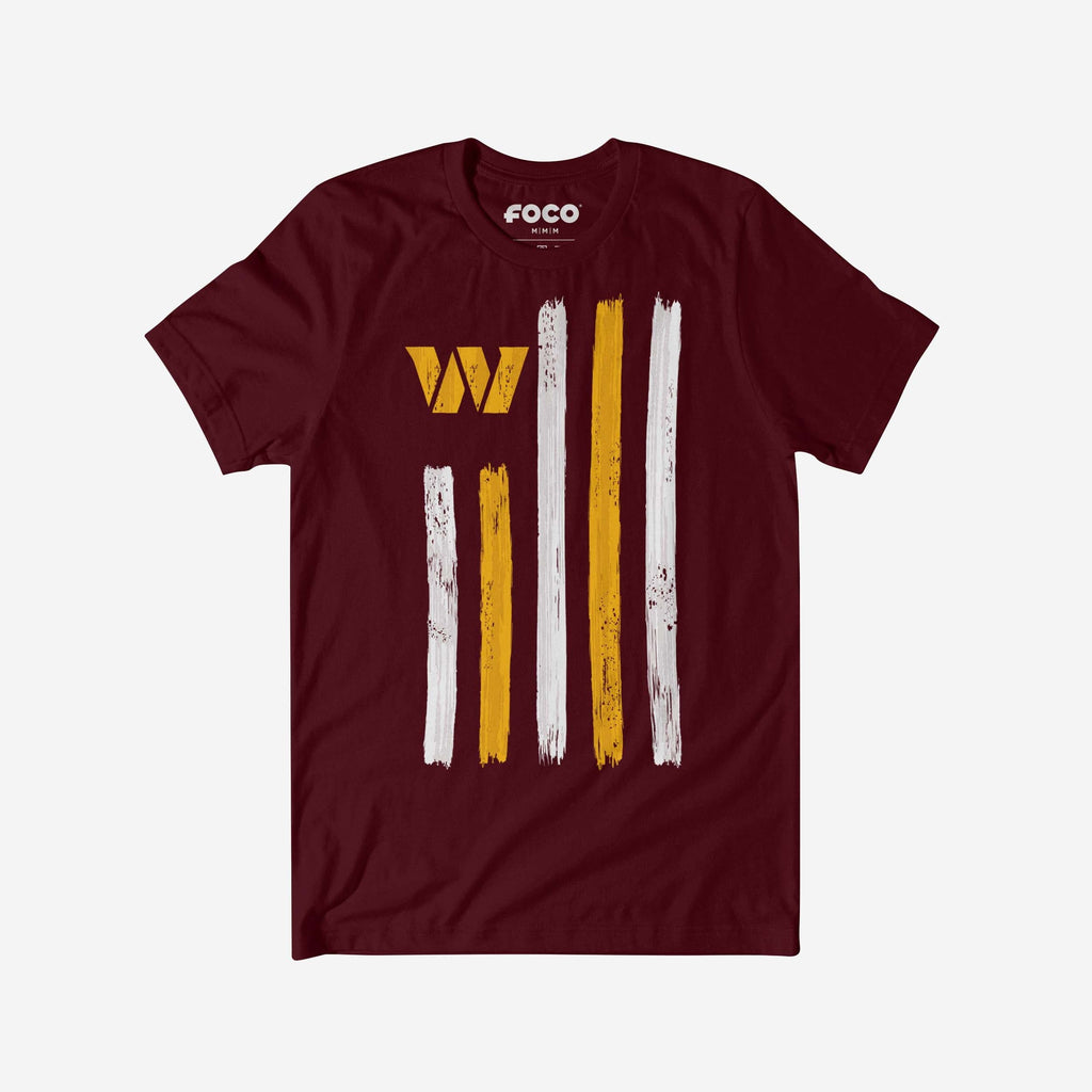 Washington Commanders Brushstroke Flag T-Shirt FOCO
