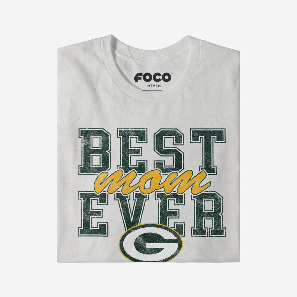 Green Bay Packers Best Mom Ever Stacked T-Shirt FOCO