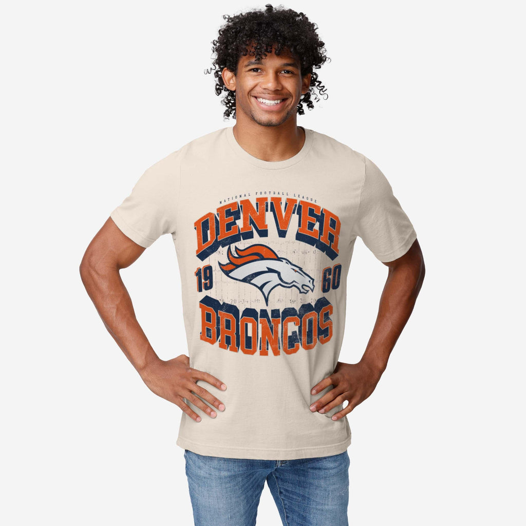Denver Broncos Field Arched Wordmark T-Shirt FOCO