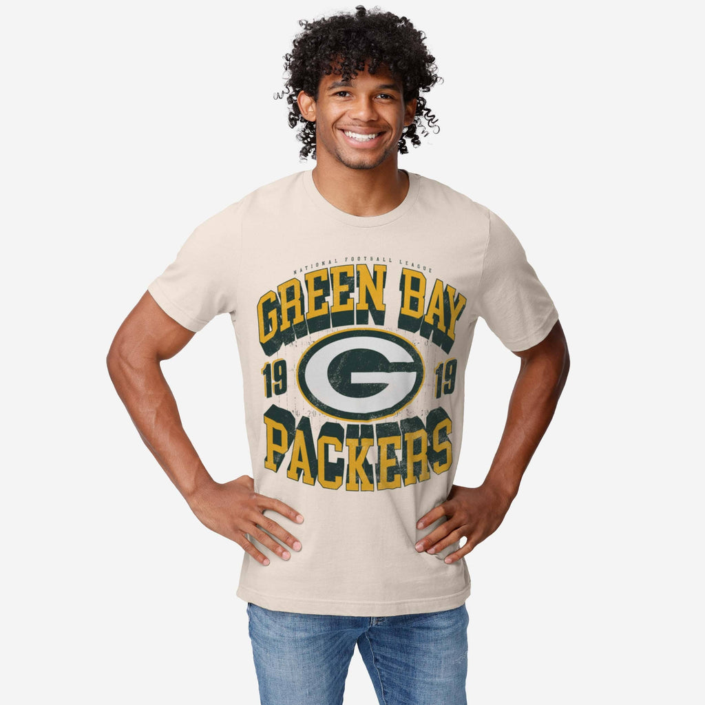Green Bay Packers Field Arched Wordmark T-Shirt FOCO