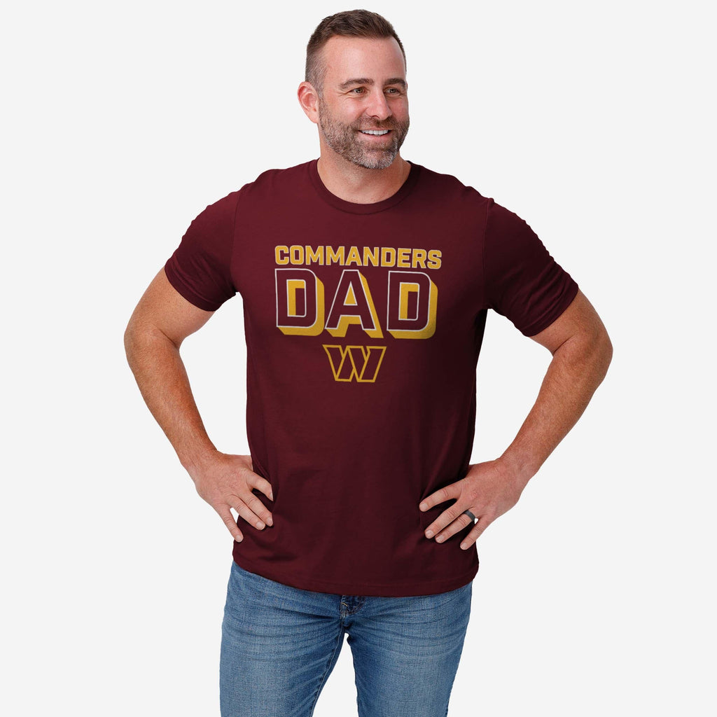 Washington Commanders Team Dad T-Shirt FOCO