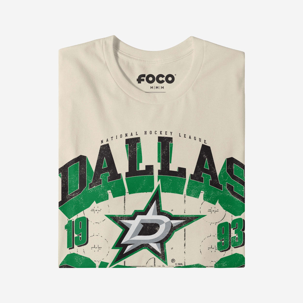 Dallas Stars Rink Arched Wordmark T-Shirt FOCO