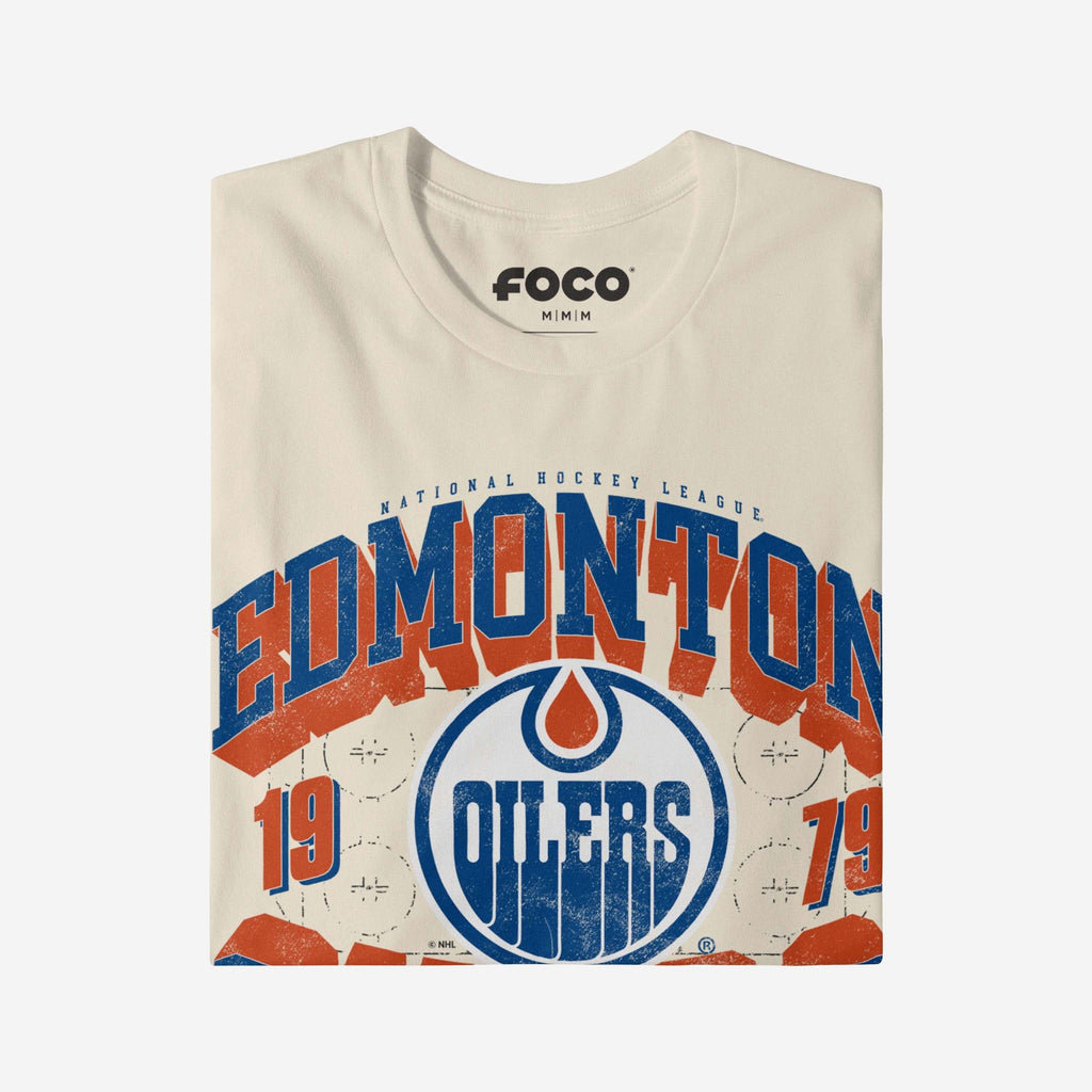 Edmonton Oilers Rink Arched Wordmark T-Shirt FOCO