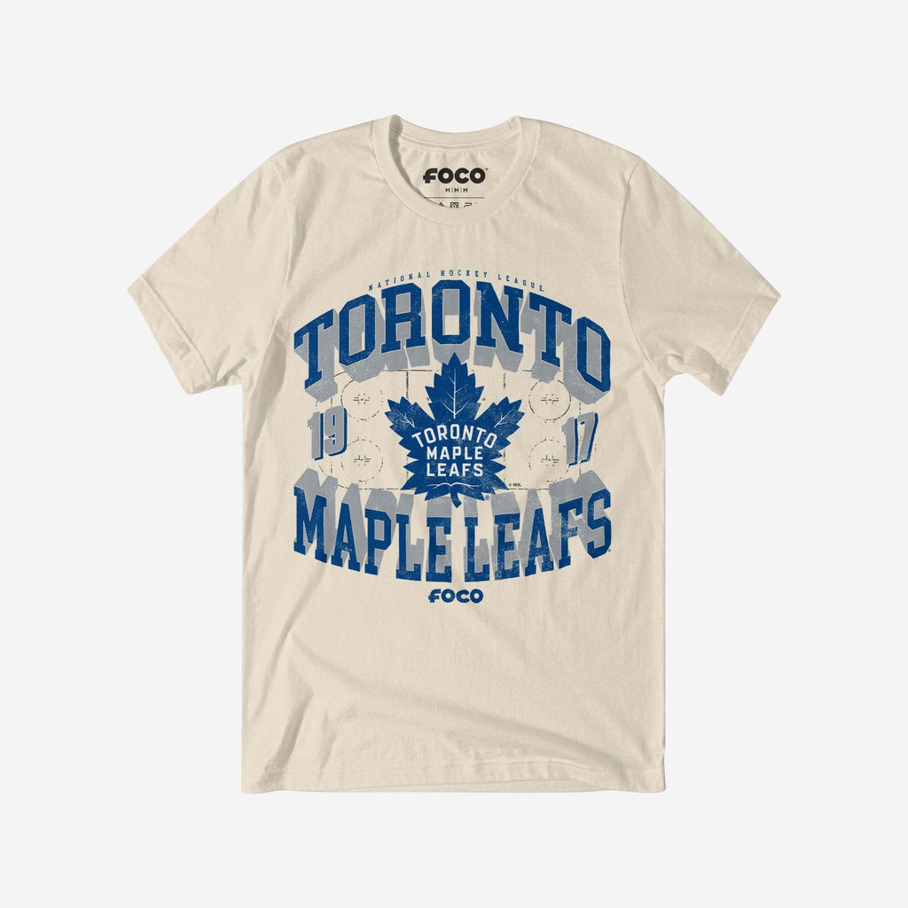 Toronto Maple Leafs Rink Arched Wordmark T-Shirt FOCO