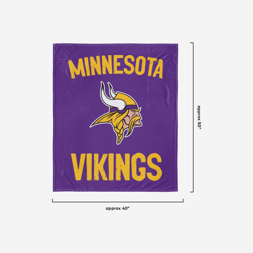 Minnesota Vikings Throw Blanket With Plush Bear FOCO