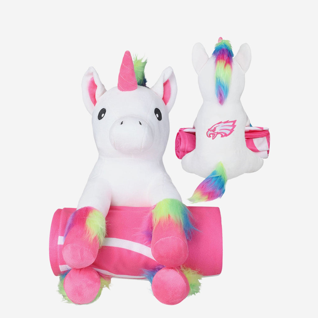 Philadelphia Eagles Throw Blanket With Plush Unicorn FOCO