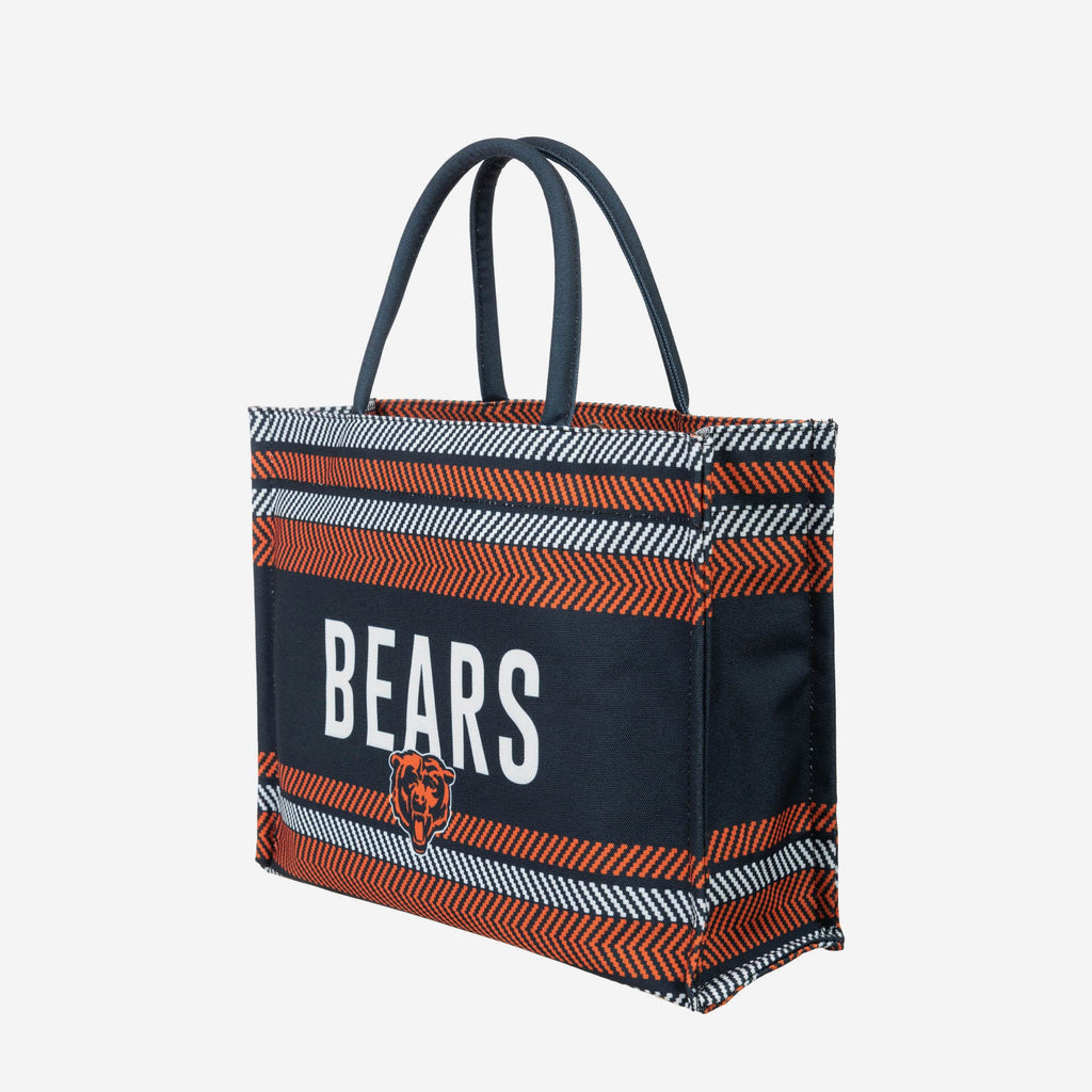 Chicago Bears Stitch Pattern Canvas Tote Bag FOCO