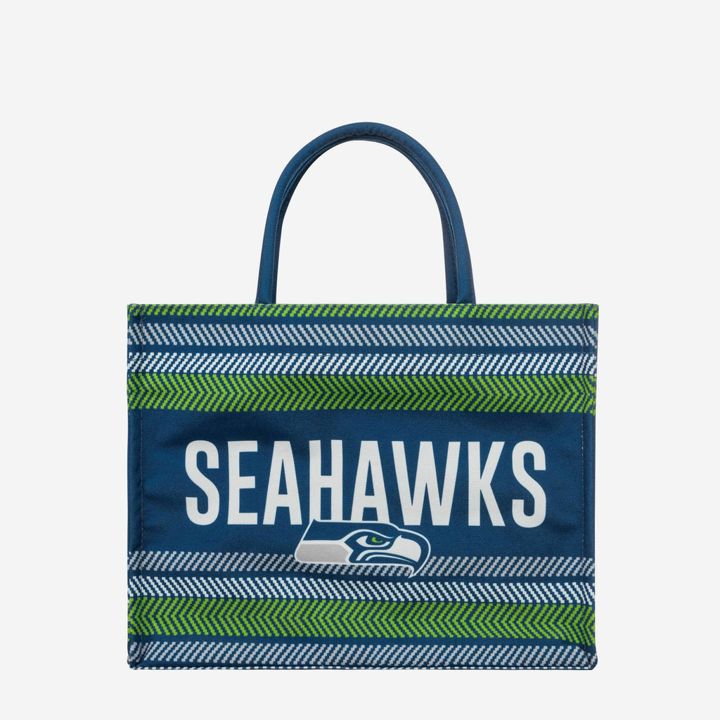 Seattle Seahawks Stitch Pattern Canvas Tote Bag FOCO
