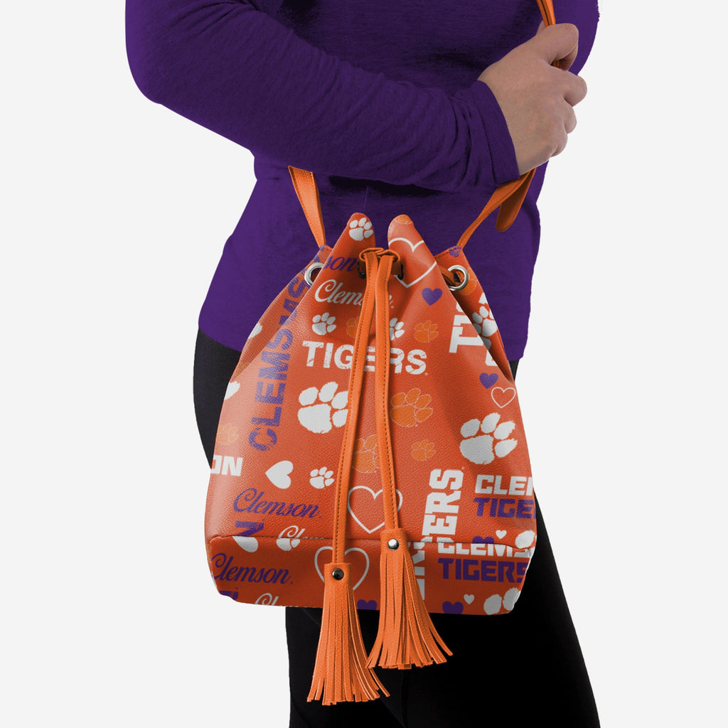 Clemson Tigers Logo Love Cinch Purse FOCO