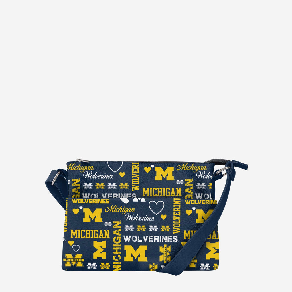 Michigan Wolverines Logo Love Crossbody Purse FOCO