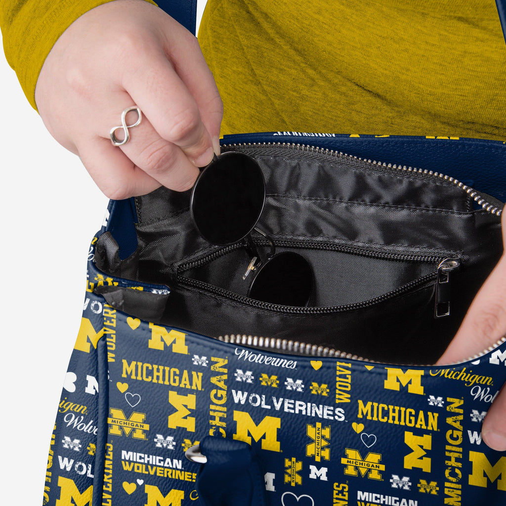 Michigan Wolverines Logo Love Purse FOCO