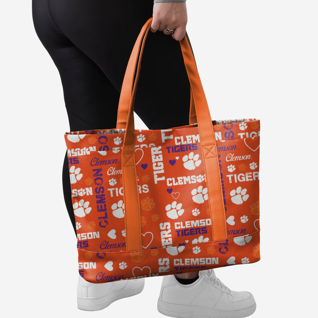 Clemson Tigers Logo Love Tote Bag FOCO