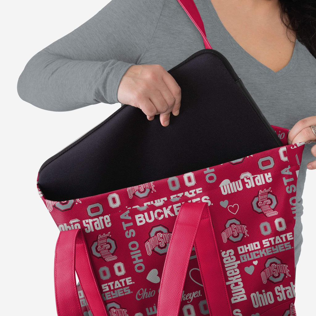 Ohio State Buckeyes Logo Love Tote Bag FOCO