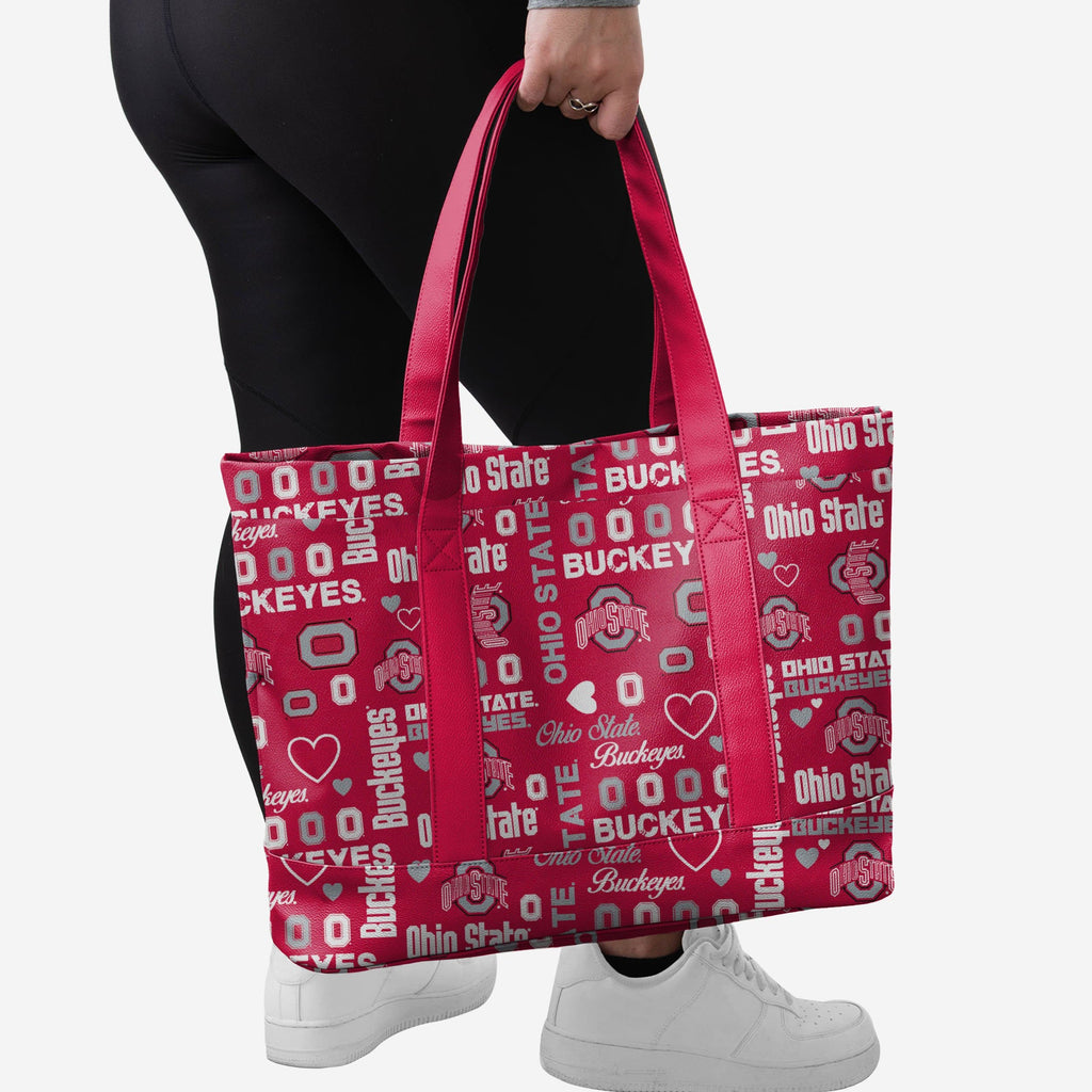 Ohio State Buckeyes Logo Love Tote Bag FOCO