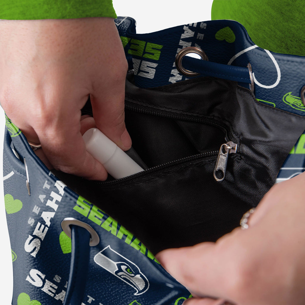 Seattle Seahawks Logo Love Cinch Purse FOCO