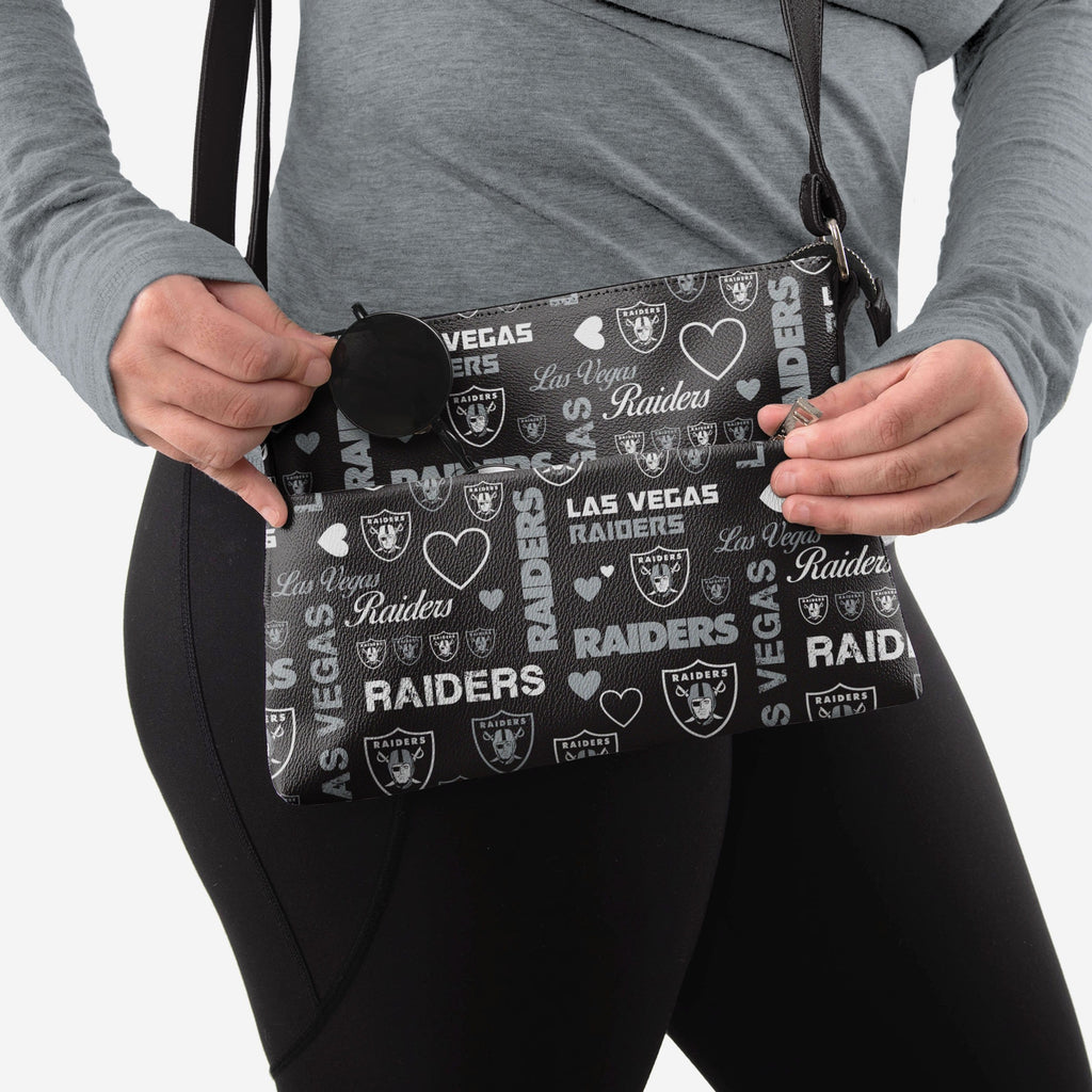 Las Vegas Raiders Logo Love Crossbody Purse FOCO