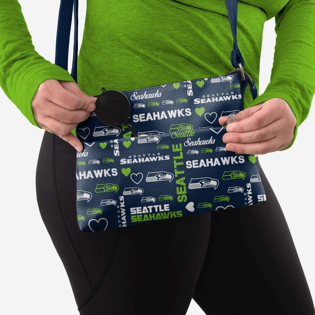 Seattle Seahawks Logo Love Crossbody Purse FOCO