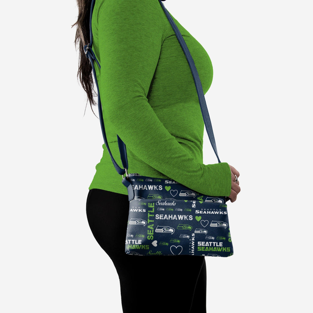 Seattle Seahawks Logo Love Crossbody Purse FOCO