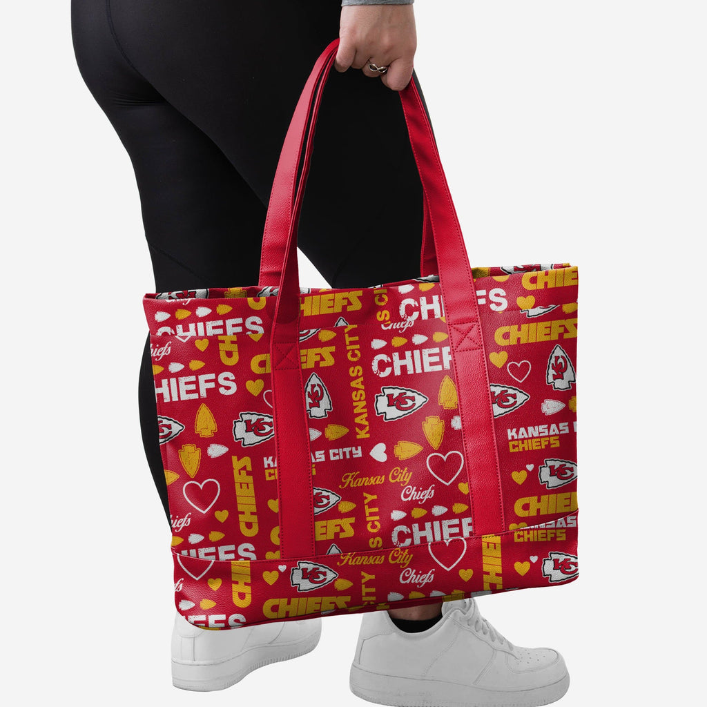 Kansas City Chiefs Logo Love Tote Bag FOCO