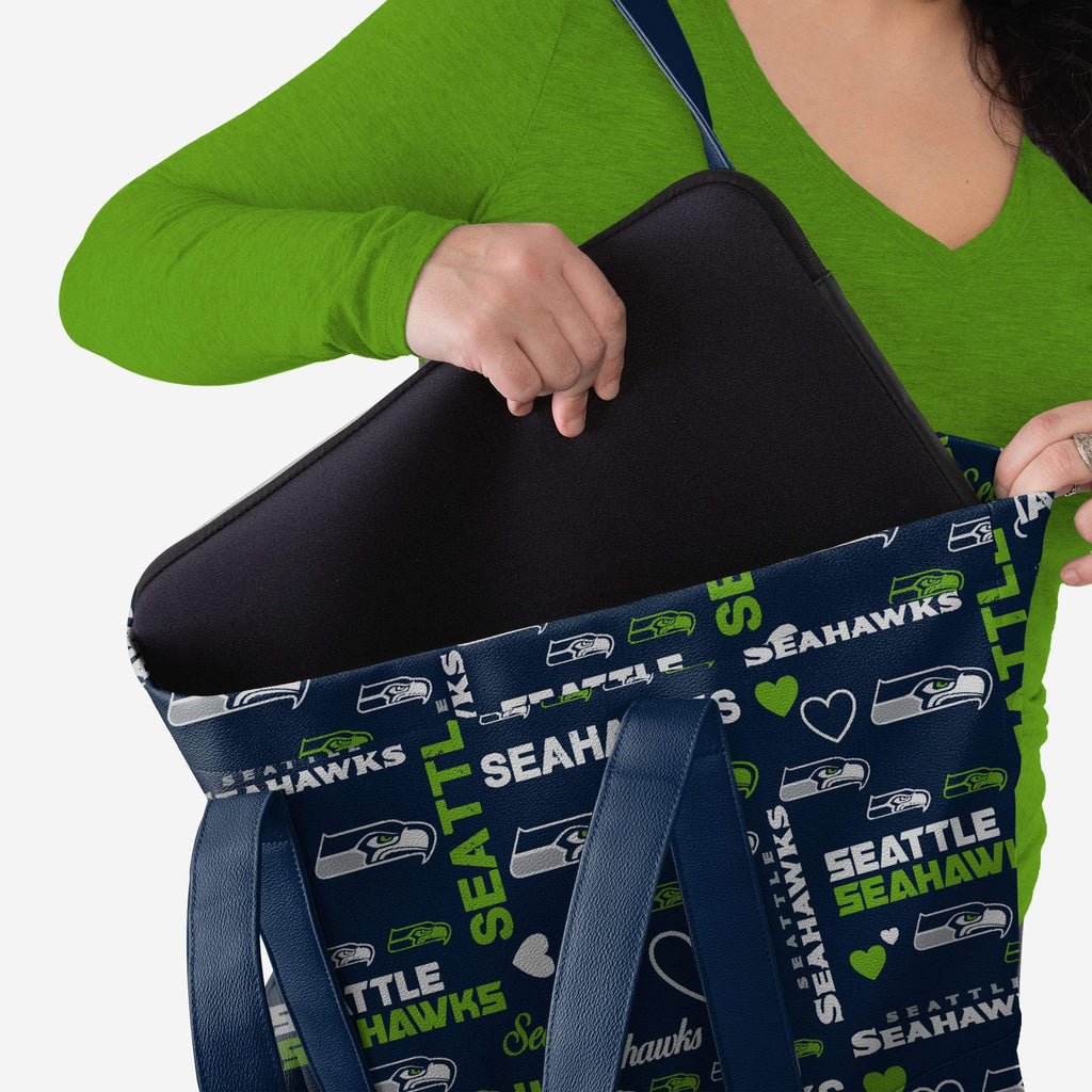 Seattle Seahawks Logo Love Tote Bag FOCO