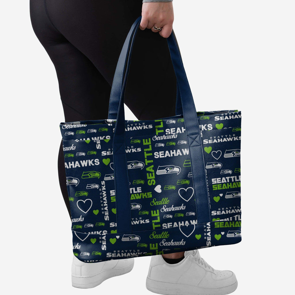 Seattle Seahawks Logo Love Tote Bag FOCO