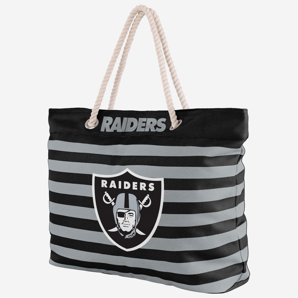 Las Vegas Raiders Nautical Stripe Tote Bag FOCO