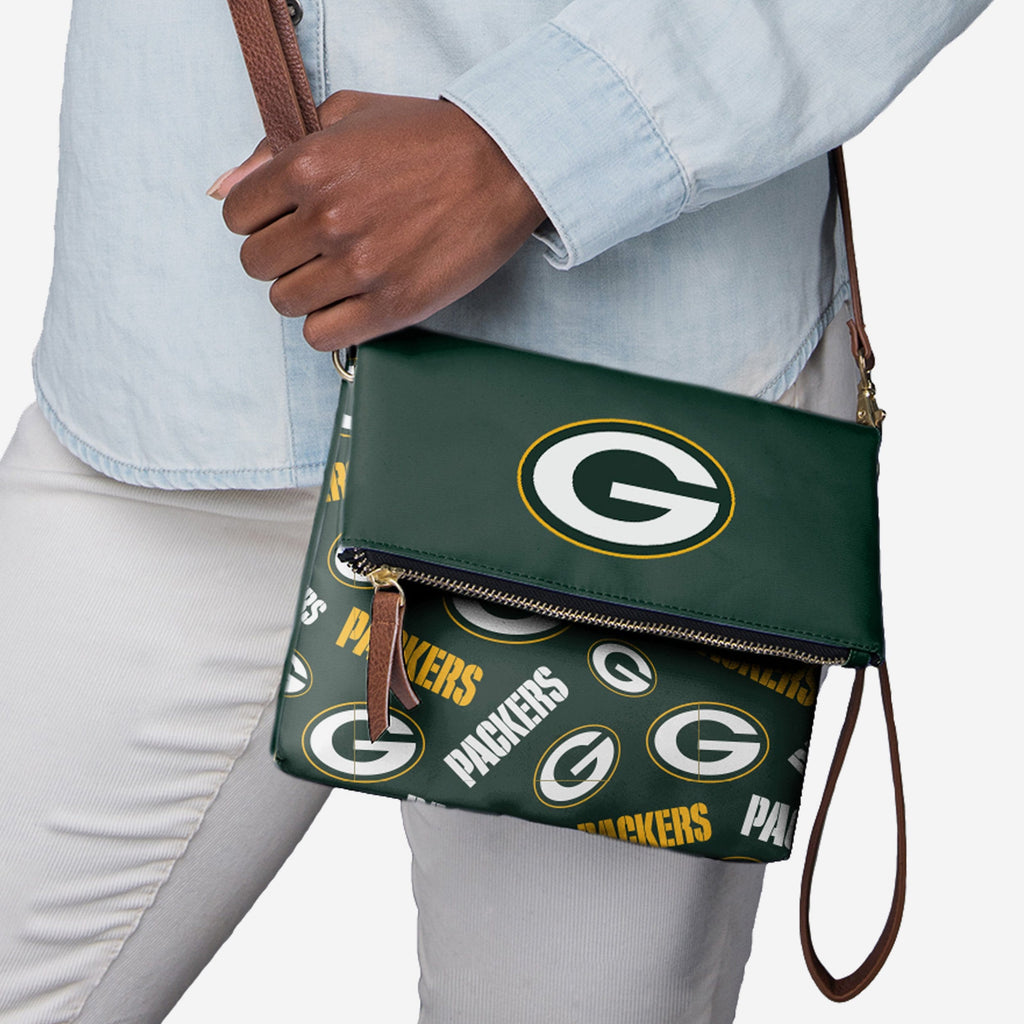 Green Bay Packers Printed Collection Foldover Tote Bag FOCO