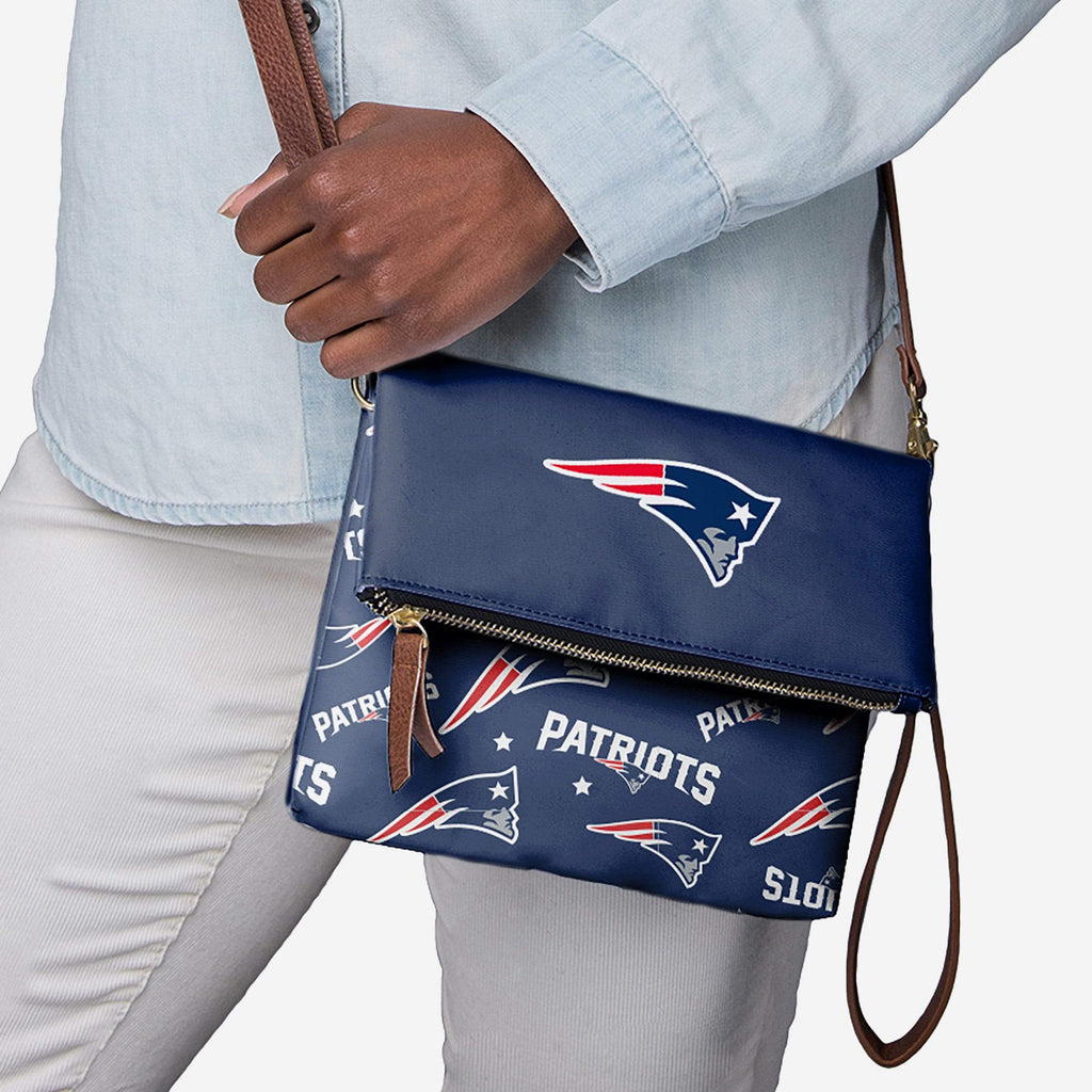 New England Patriots Printed Collection Foldover Tote Bag FOCO