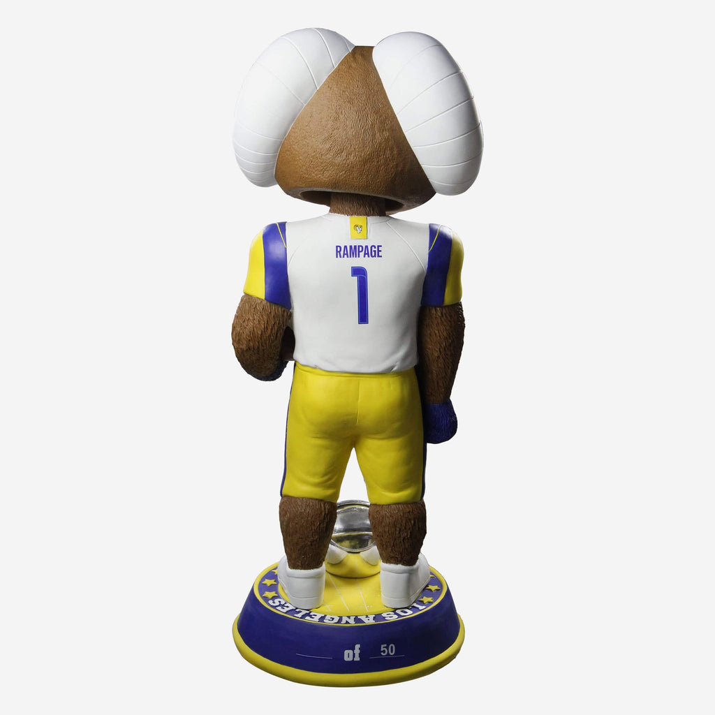 Rampage Los Angeles Rams Super Bowl LVI Champions 3 Ft Mascot Bobblehe FOCO