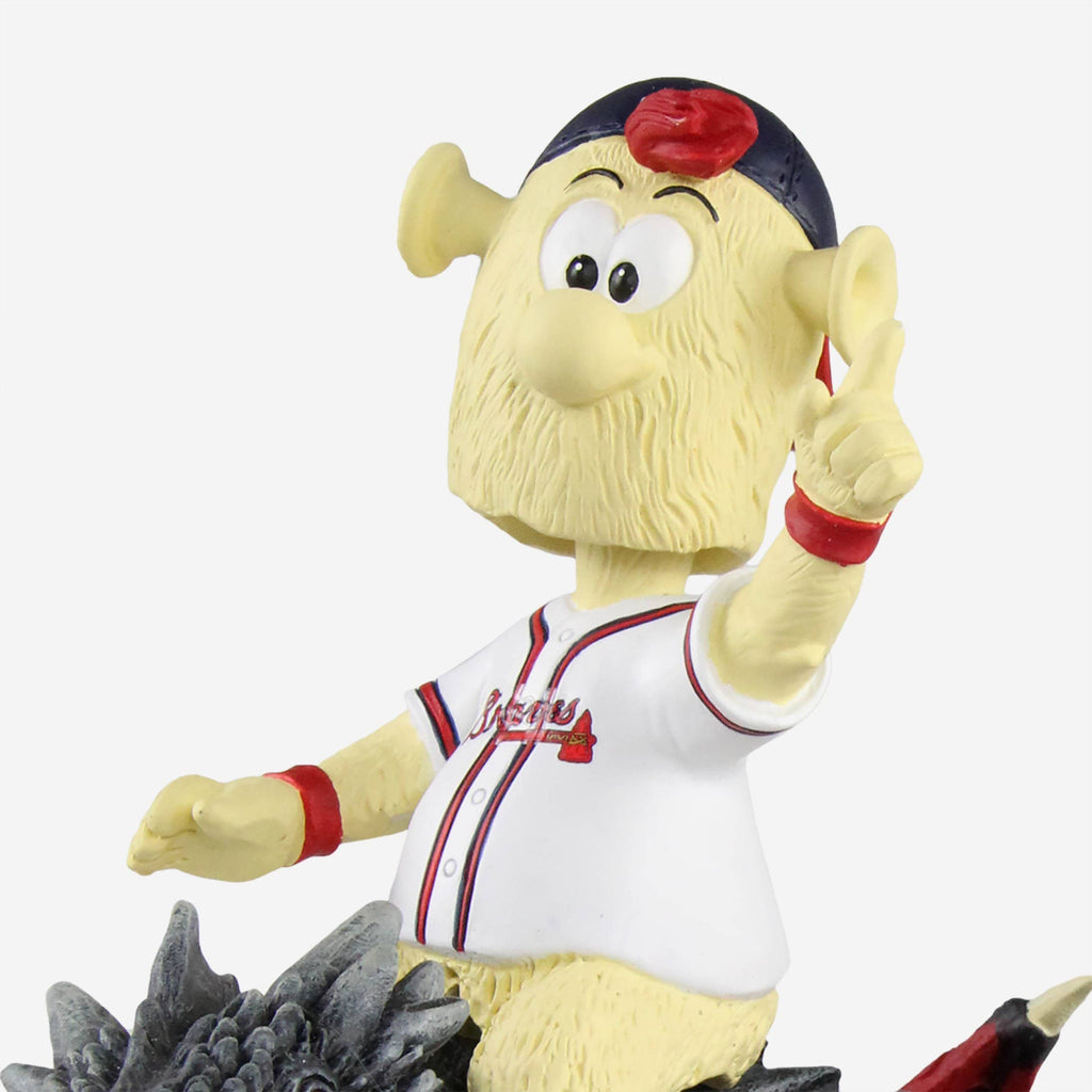 Game of Thrones™ Atlanta Braves Blooper Mascot On Fire Dragon Bobblehe FOCO