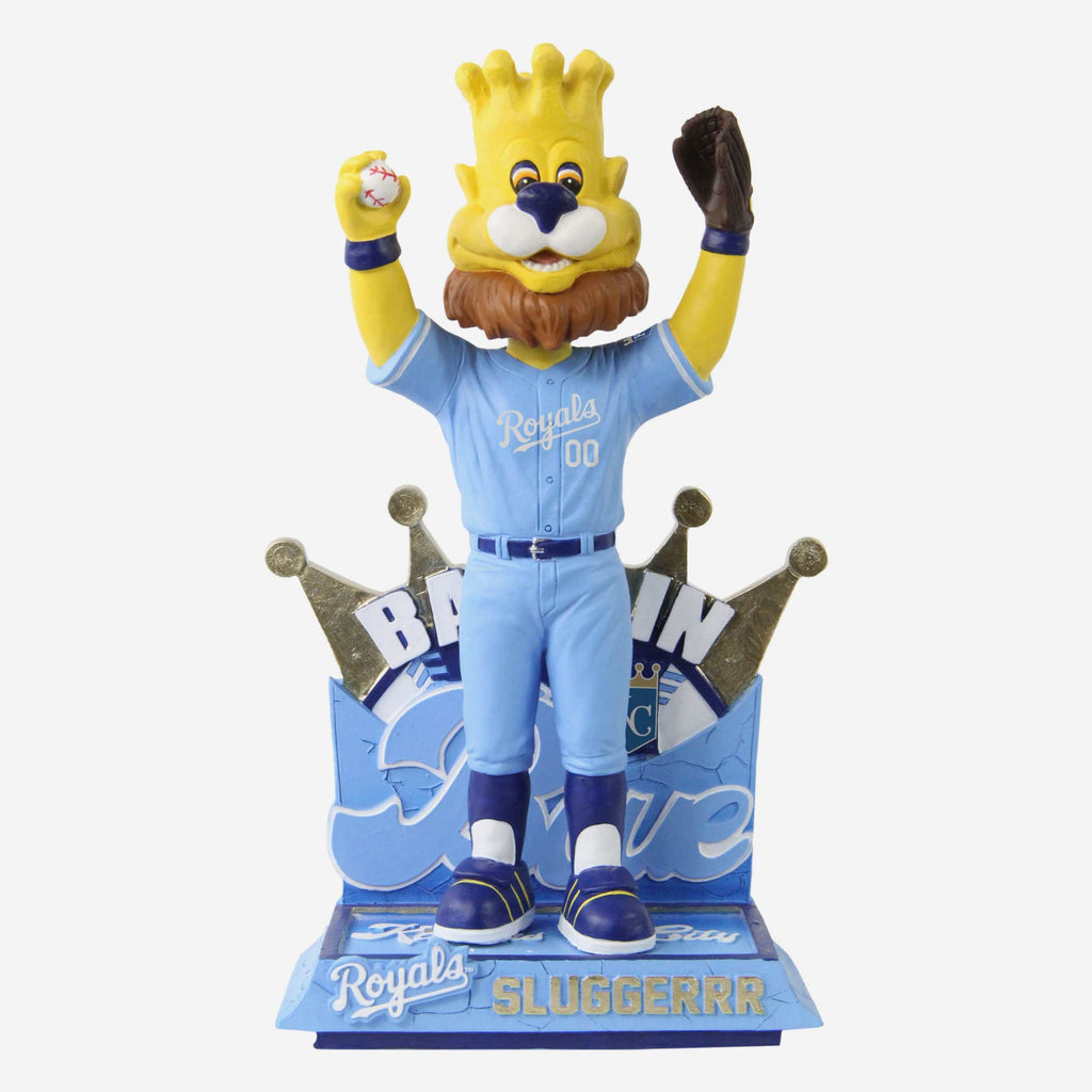 Sluggerrr Kansas City Royals Retro Jersey Mascot Bobblehead FOCO