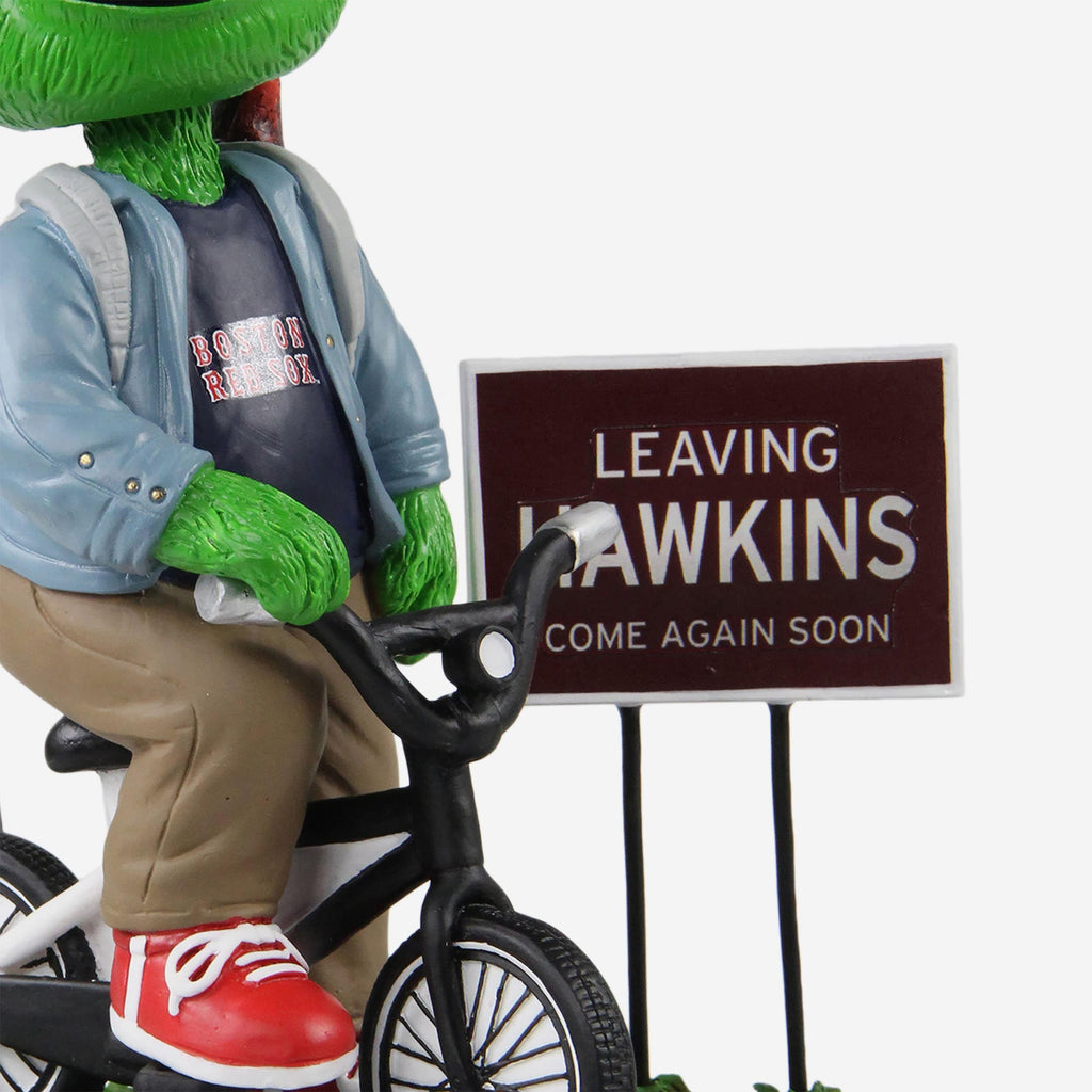 Wally The Green Monster Boston Red Sox Stranger Things Mascot On Bike FOCO