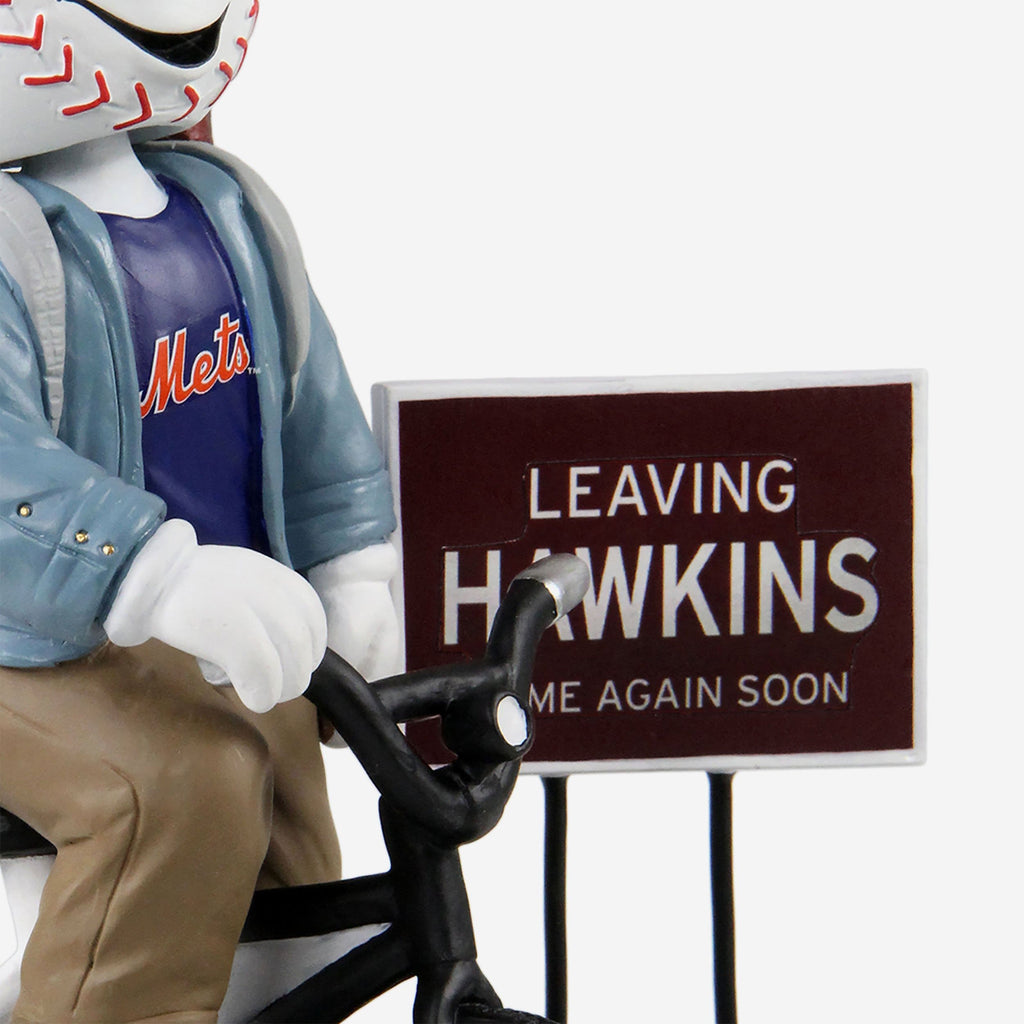 Mr Met New York Mets Stranger Things Mascot On Bike Bobblehead FOCO