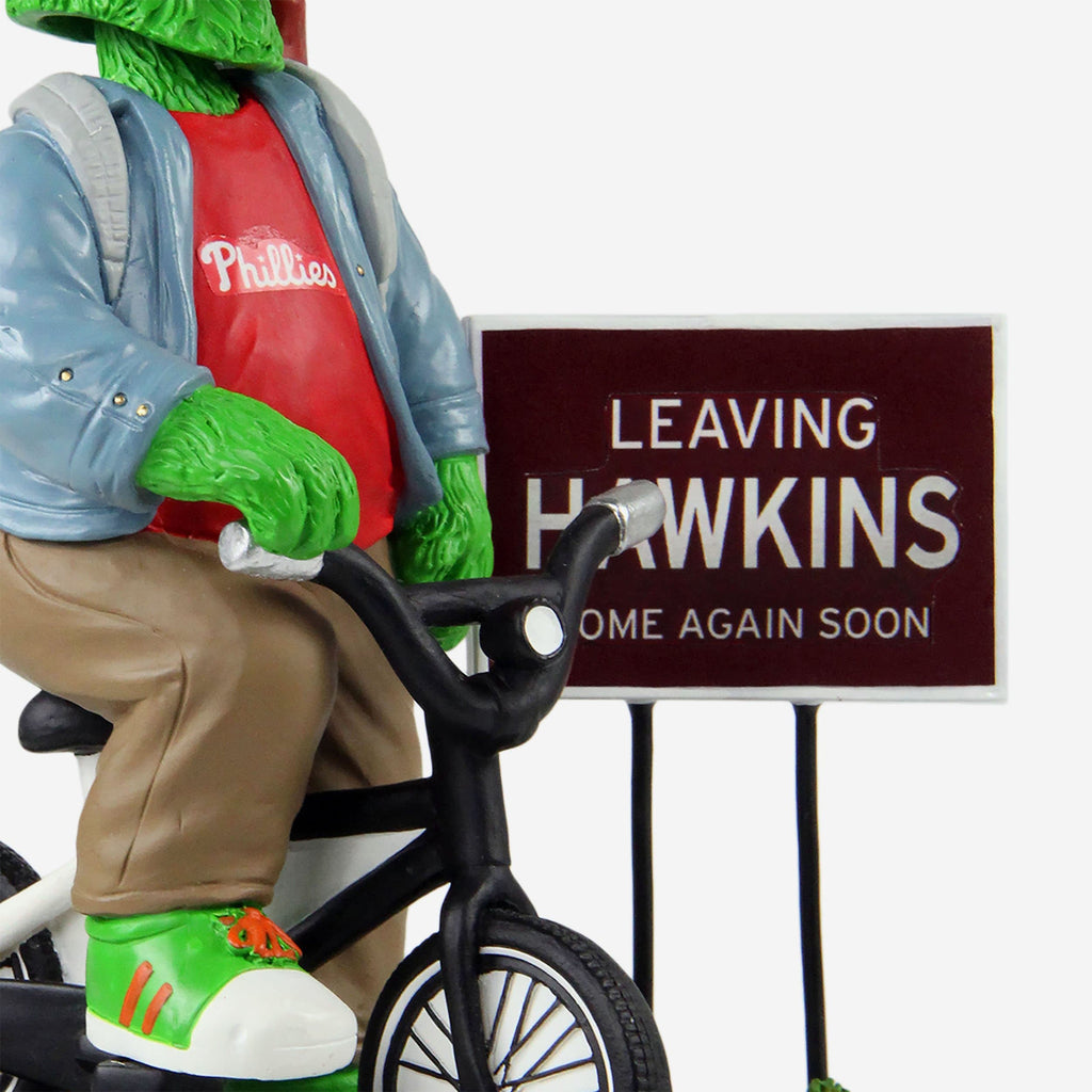 Phillie Phanatic Philadelphia Phillies Stranger Things Mascot On Bike FOCO