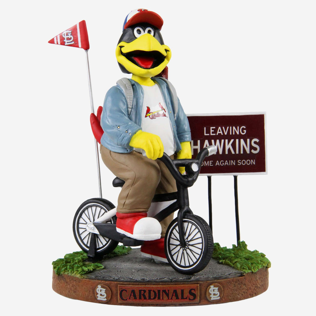 Fredbird St Louis Cardinals Stranger Things Mascot On Bike Bobblehead FOCO