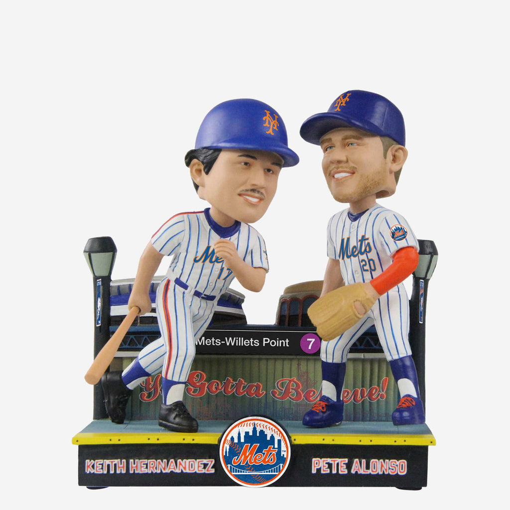 Keith Hernandez & Pete Alonso New York Mets Then And Now Bobblehead FOCO