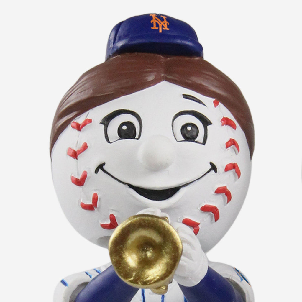 Mr Met & Mrs Met New York Mets Trumpet Mini Mascot Bobblehead Scene FOCO